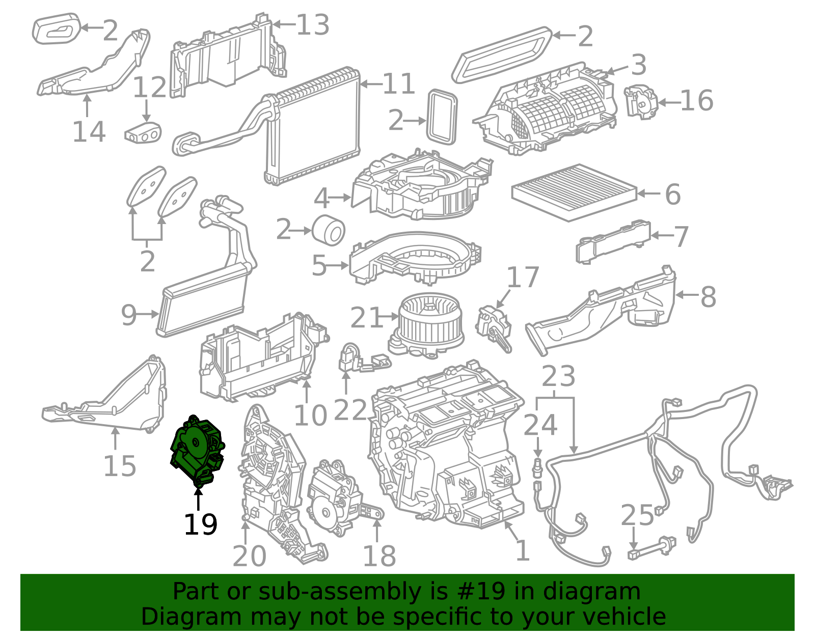 2015-2024 GM Air Conditioning Vacuum Actuator 23291749 | Applegate ...