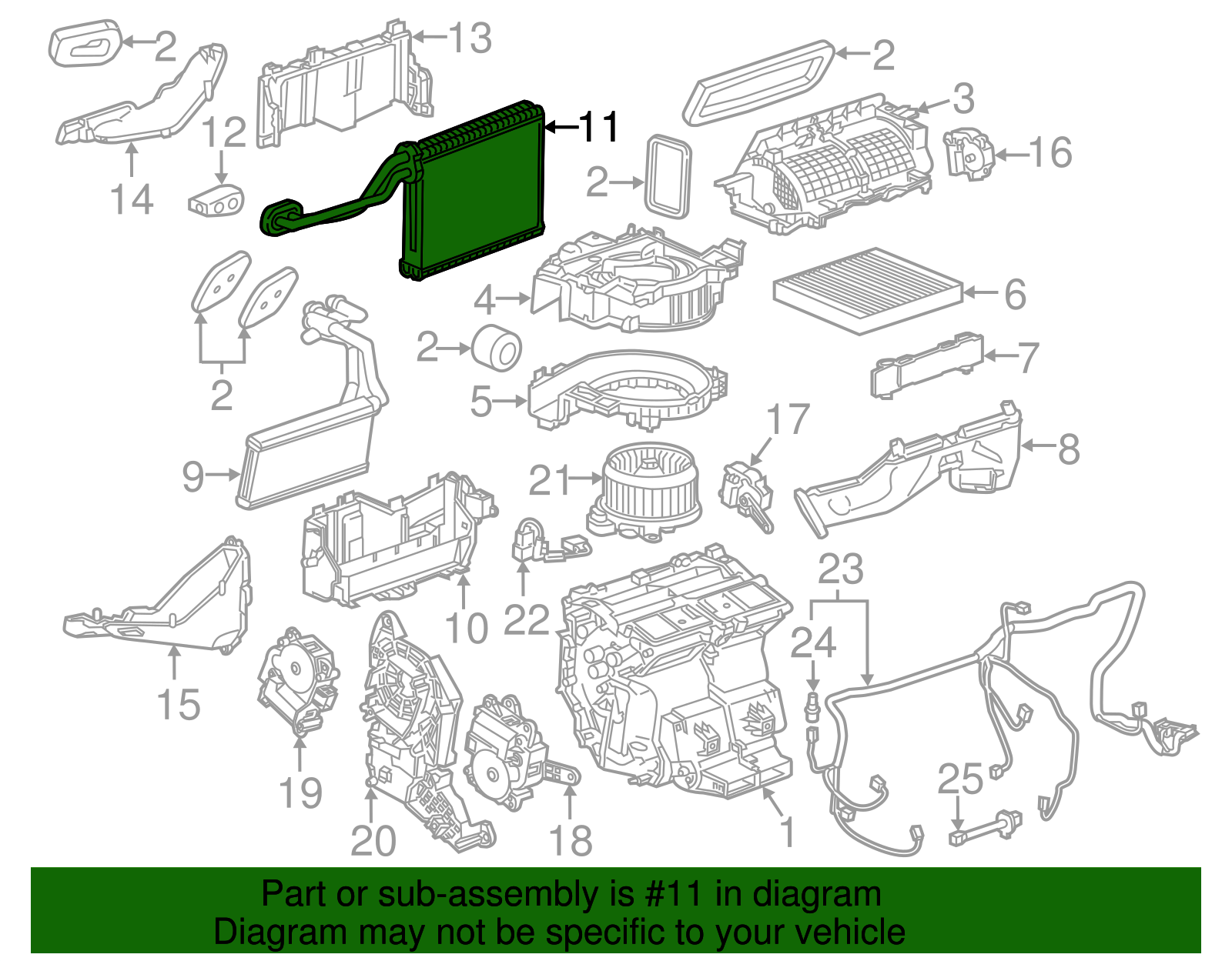 2016-2024 Chevrolet Camaro Air Conditioning Evaporator Core Kit with ...