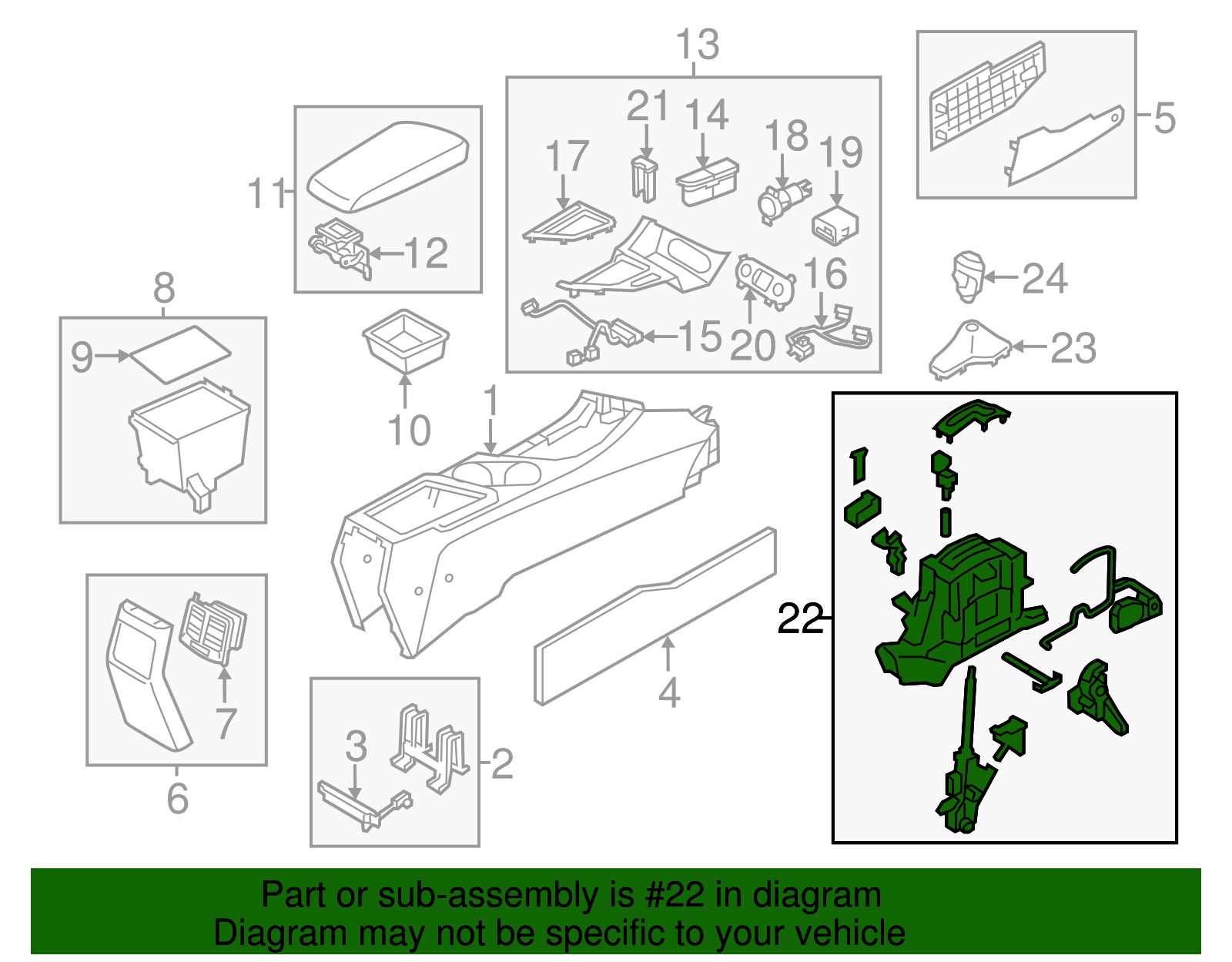 2012-2013 Kia Optima | Gear Shift Assembly | 46700-4C300 | Kia Auto Parts