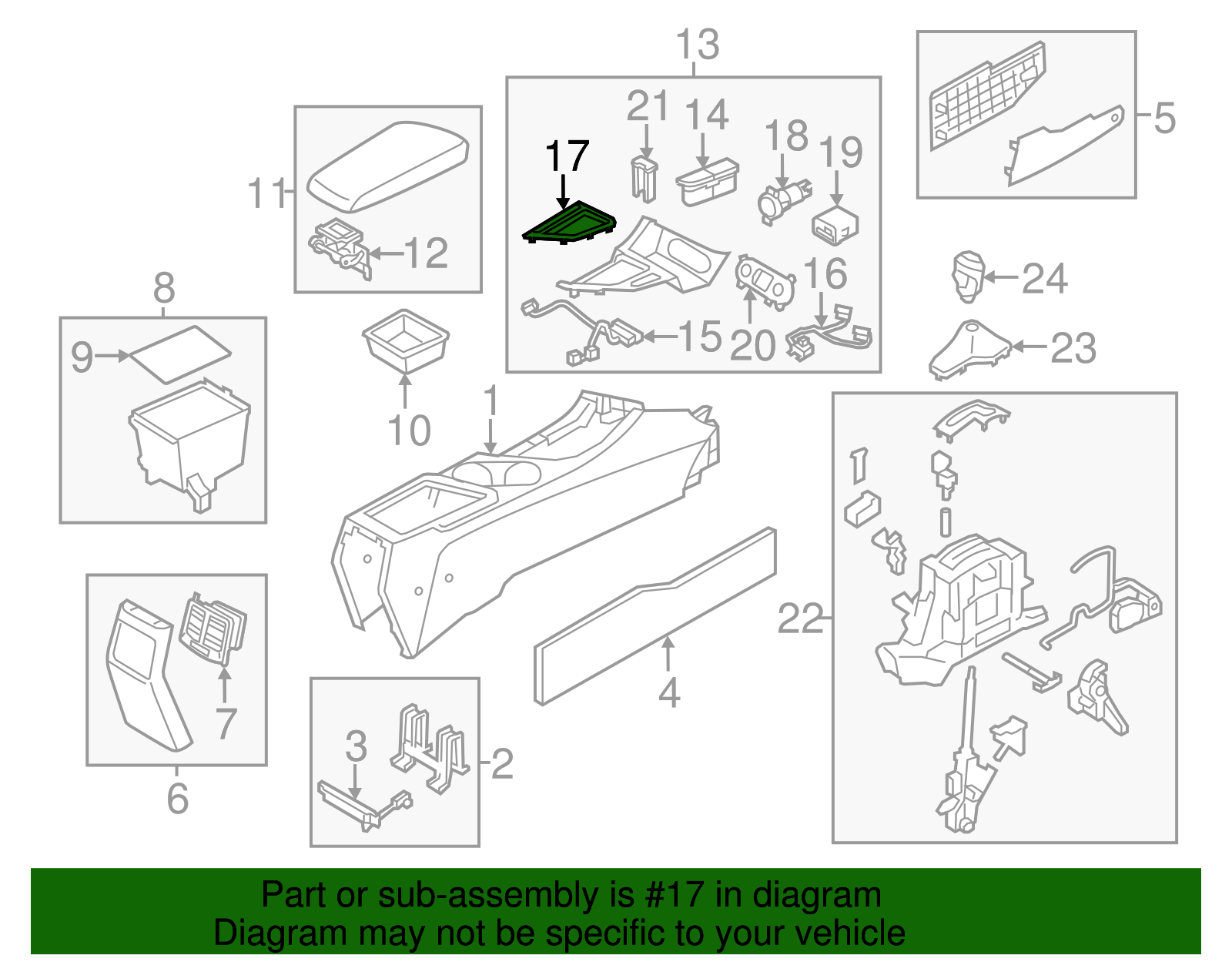 84652-2T001 - Shift Indicator 2012-2013 Kia Optima | Kia.Parts Store