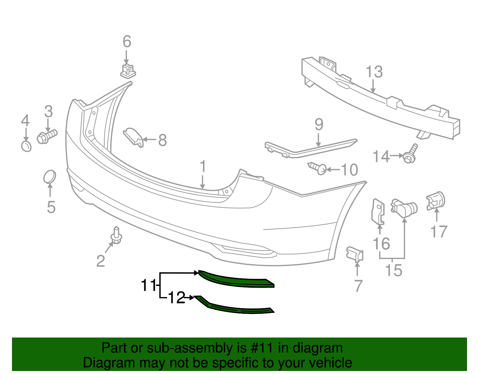 2015-2020 Acura TLX Reflector 33555-TZ3-A01 | OEMAcuraPart