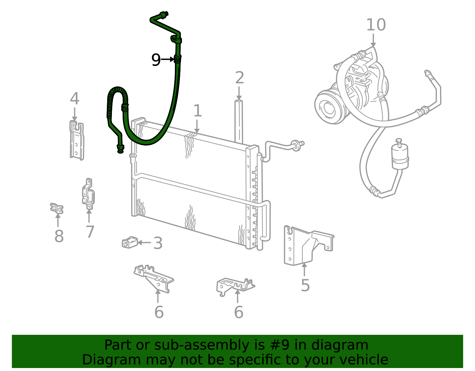 OEM NEW Ford E350 Super Duty Chassis A/C Refrigerant Suction Hose Cc2Z ...
