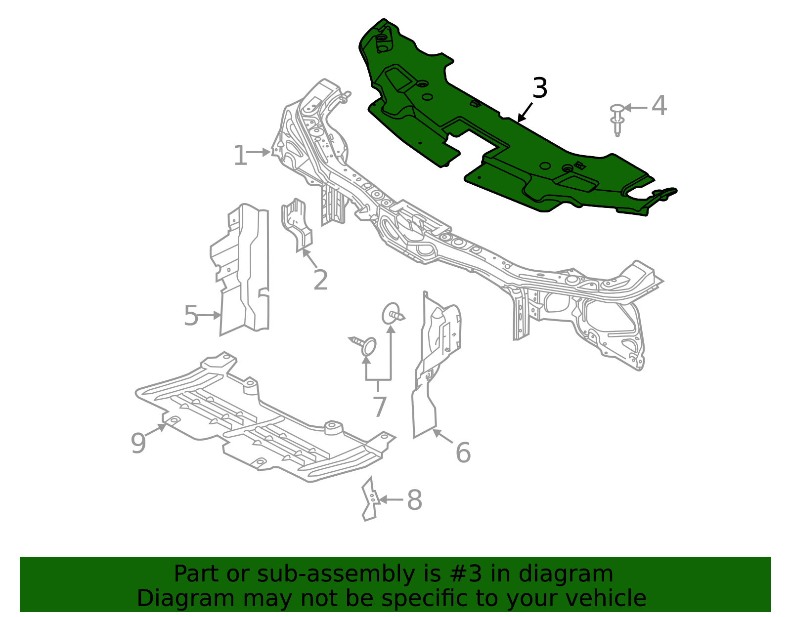 BR3Z-8C291-AA - 2011-2014 Ford Mustang - Upper Shield | Dealer Auto Parts