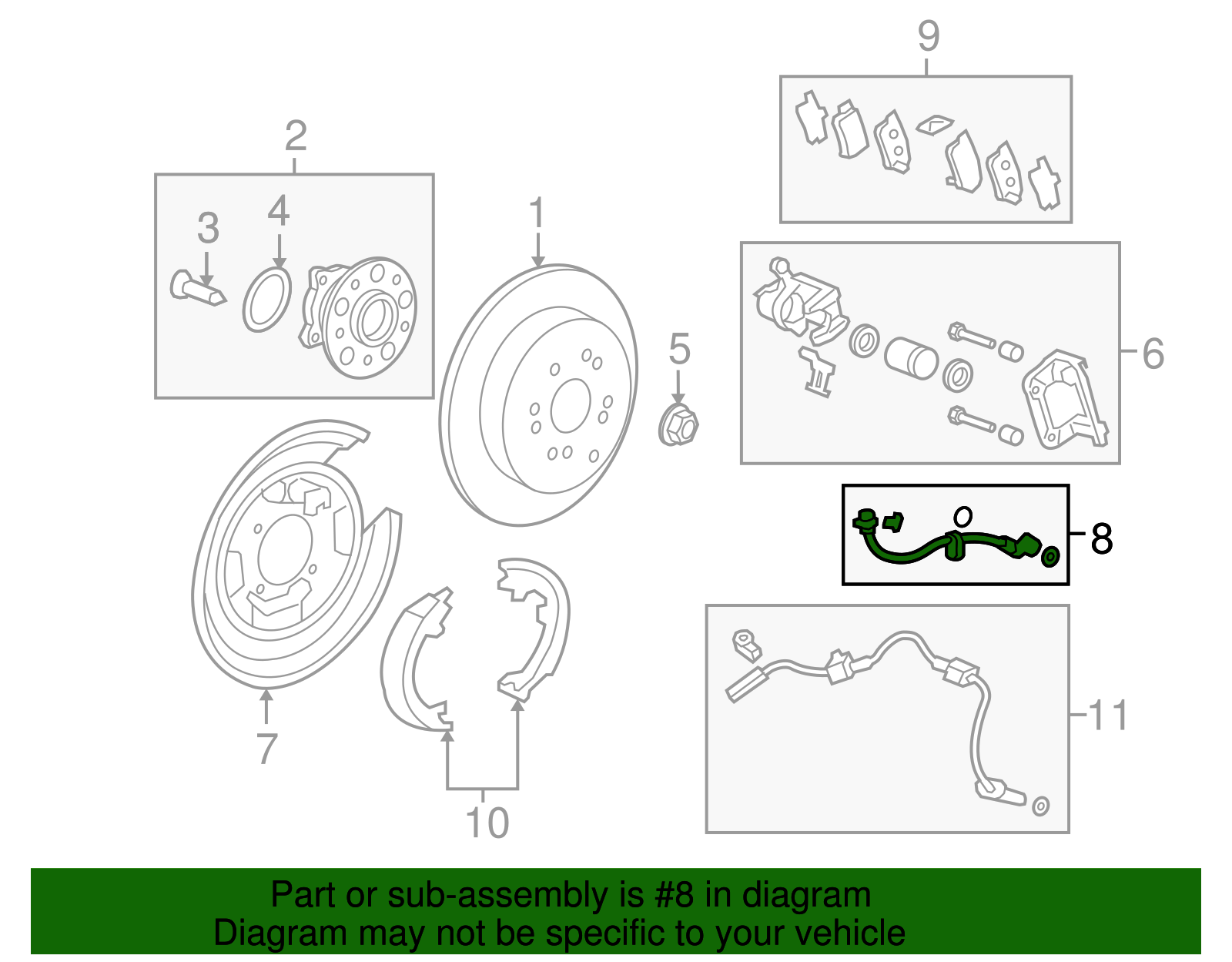 01466-SWA-000 - Brake Hose 2007-2011 Honda CR-V | Honda Parts Online