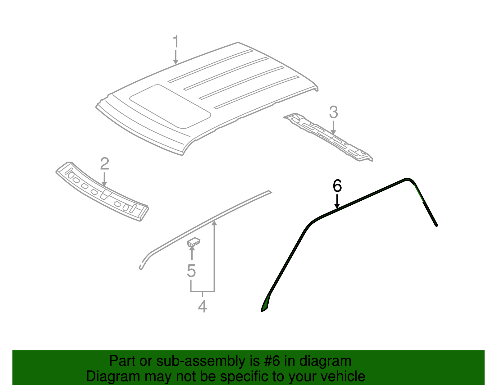 Land Rover Roof Drip Molding - Exterior Roof Trim - Part #CHE500200 ...