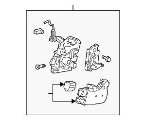 72650-S9V-A13 - 2003-2008 Honda Pilot - Lock Assembly L Rear Door | All ...