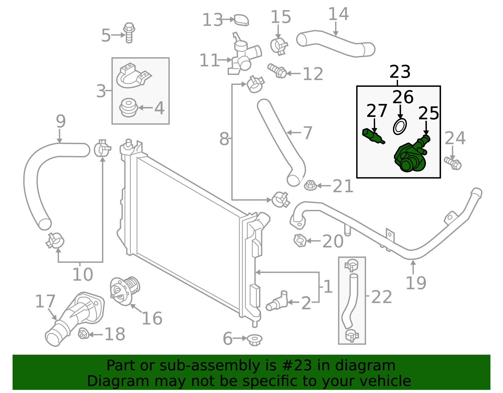 25600-2B700 - High-Quality Engine Coolant Inlet Flange for AutoNation Parts
