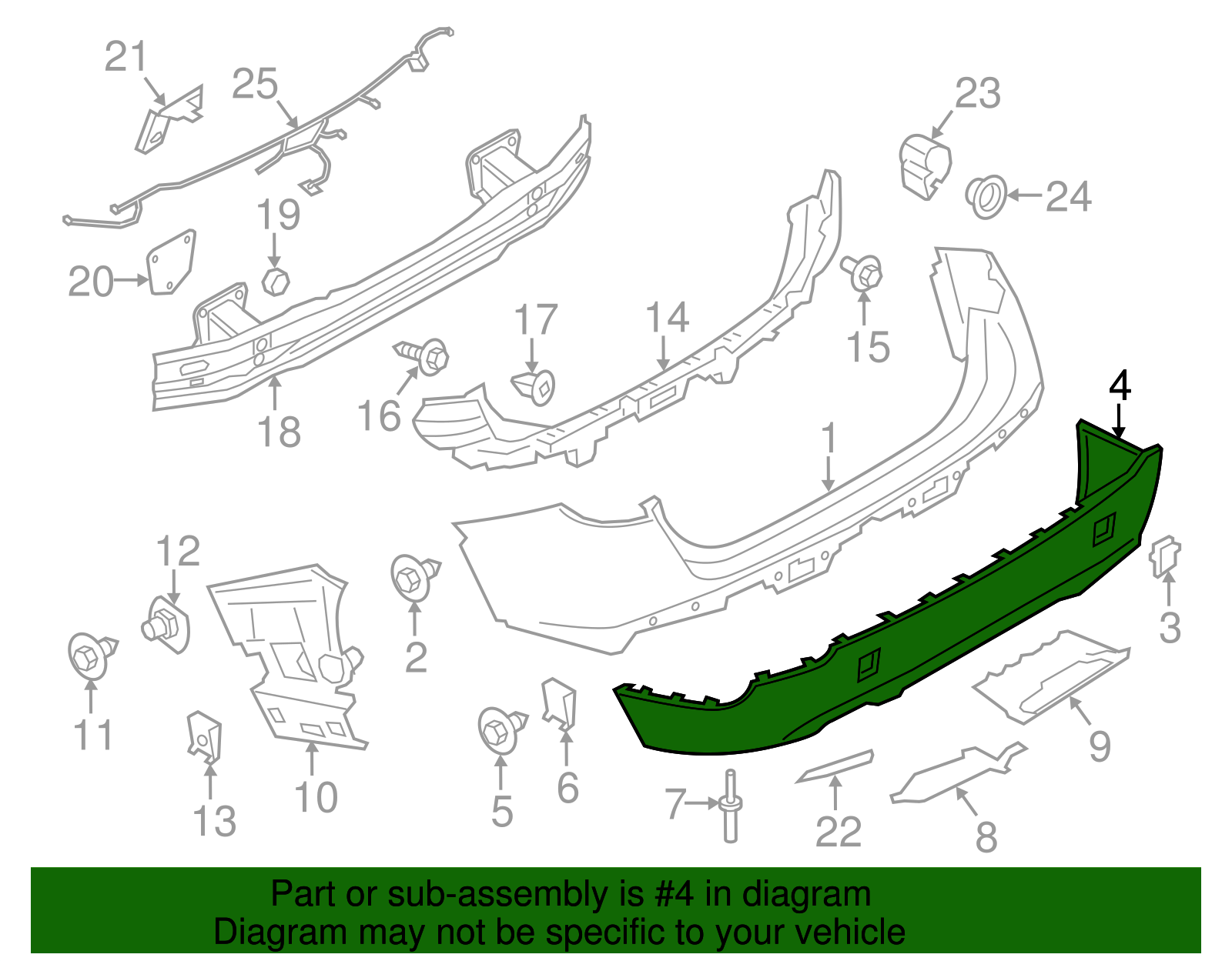 51127345040 - 2013-2015 BMW X1 Lower Extension (51-12-7-345-040) | BMW ...
