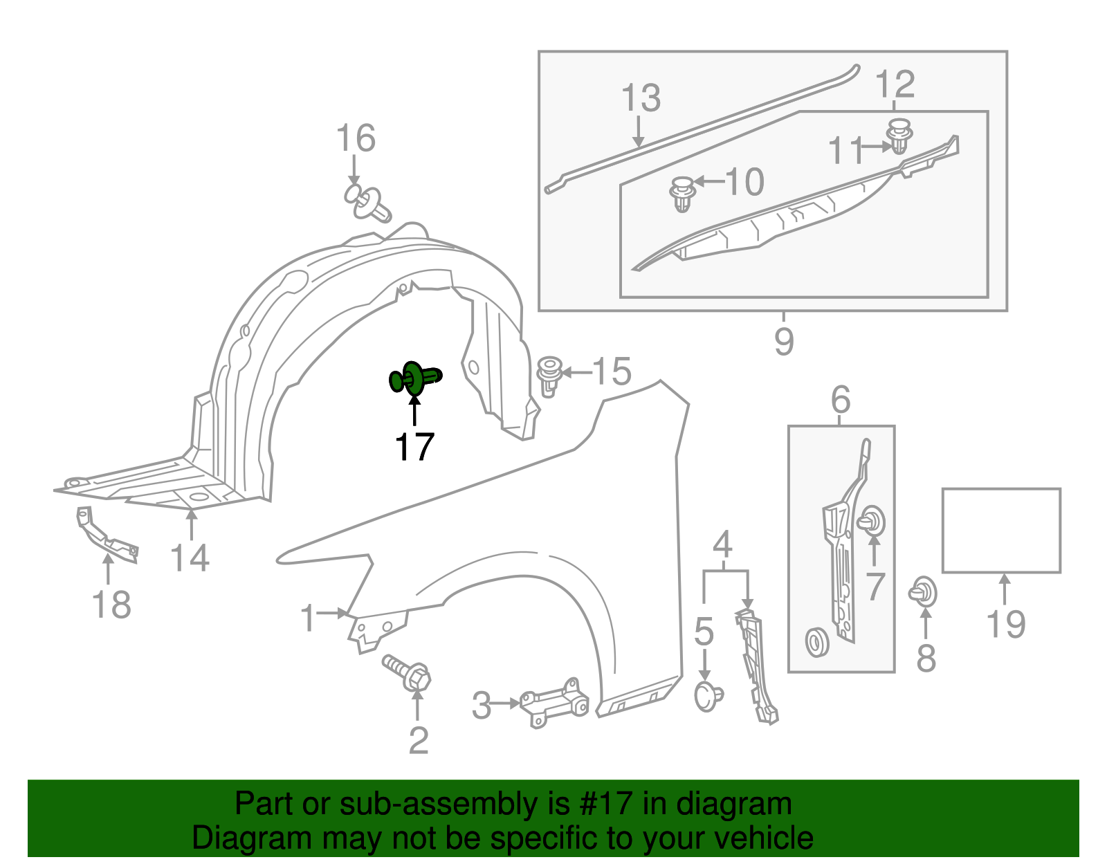 90467-07216 - 2014-2020 Lexus - Fender Liner Screw | My L Parts