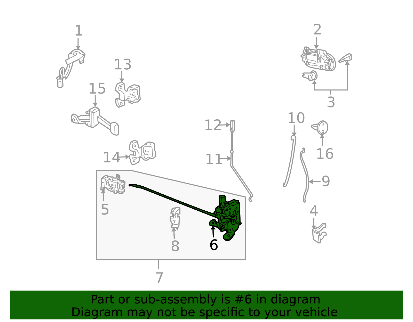 Door Latch Assembly 6C3Z-2521812-A | Awesome Parts Ford