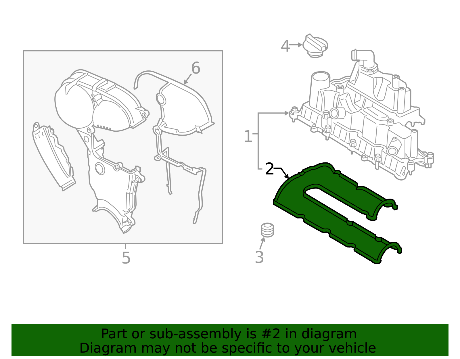 2013-2019 Ford | Valve Cover Gasket | BM5Z-6584-B | Walls' Ford Parts