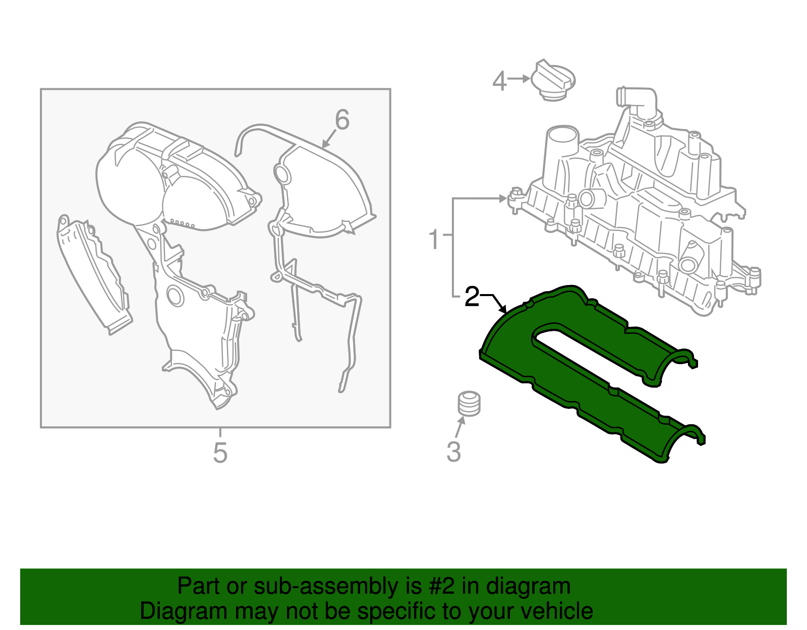 2013-2019 Ford | Valve Cover Gasket | BM5Z-6584-B | Walls' Ford Parts