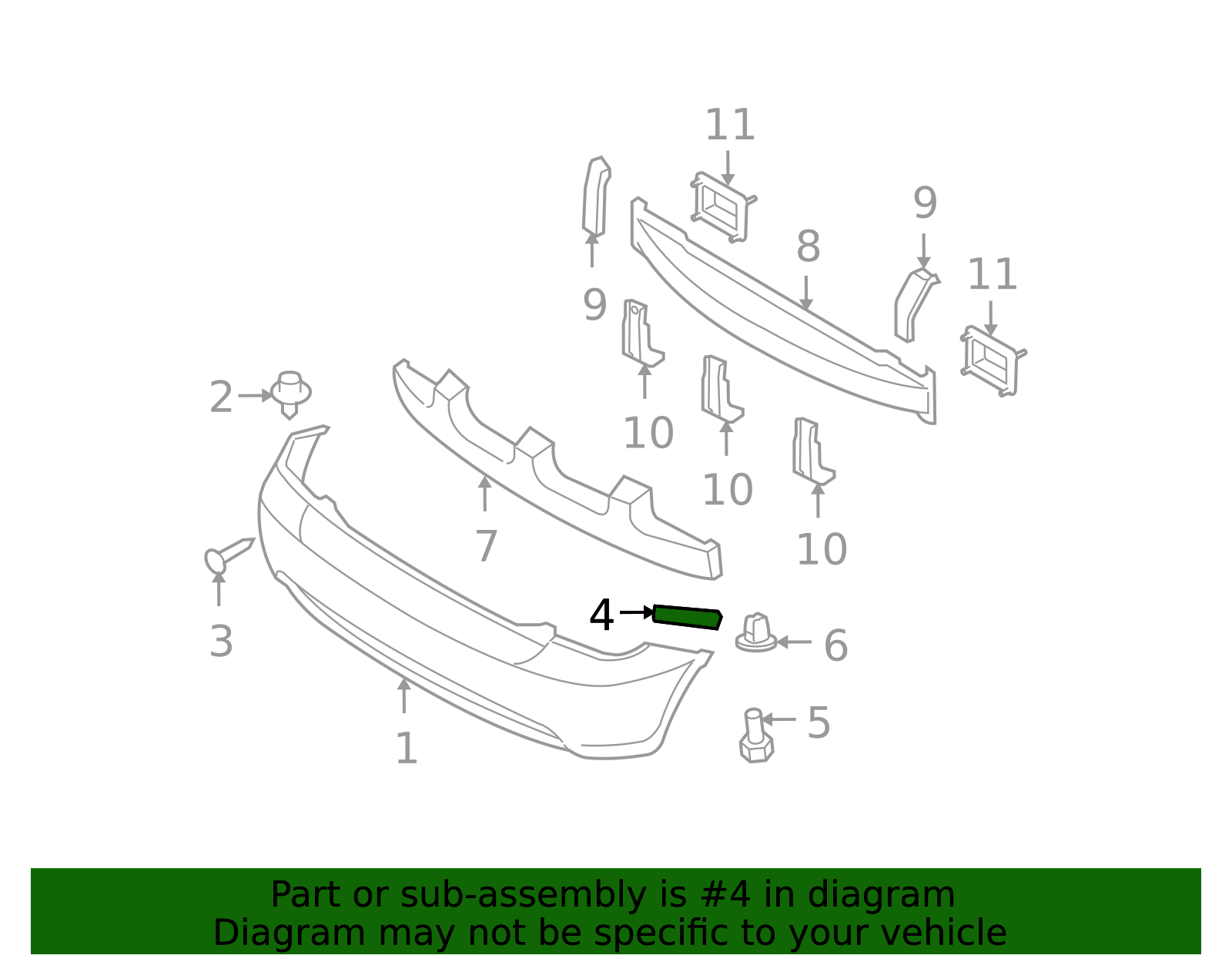 2007-2011 Hyundai Accent Upper Retainer 86618-1E100 | MotorMotor