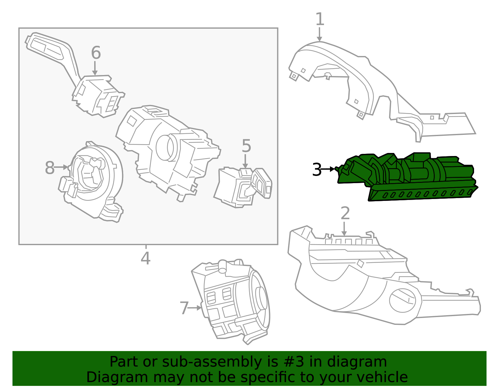 Steering Column Cover Bracket LJ6Z-3E715-A | OEM Parts Online