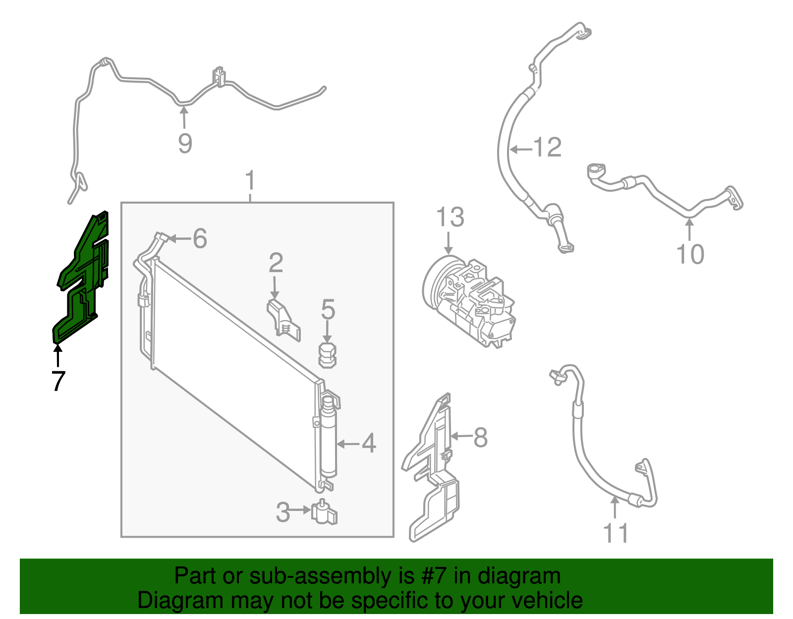 2013-2015 Nissan Altima Side Seal 92184-3TA0A | Scott Evans Nissan Parts