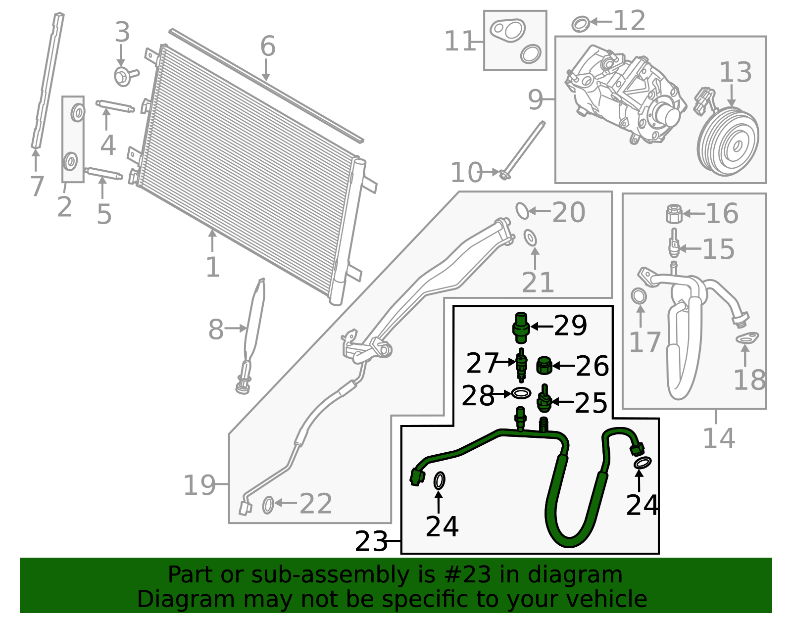 2023-2025 Ford F-150 | A/C Refrigerant Discharge Hose | NL3Z-19972-B ...