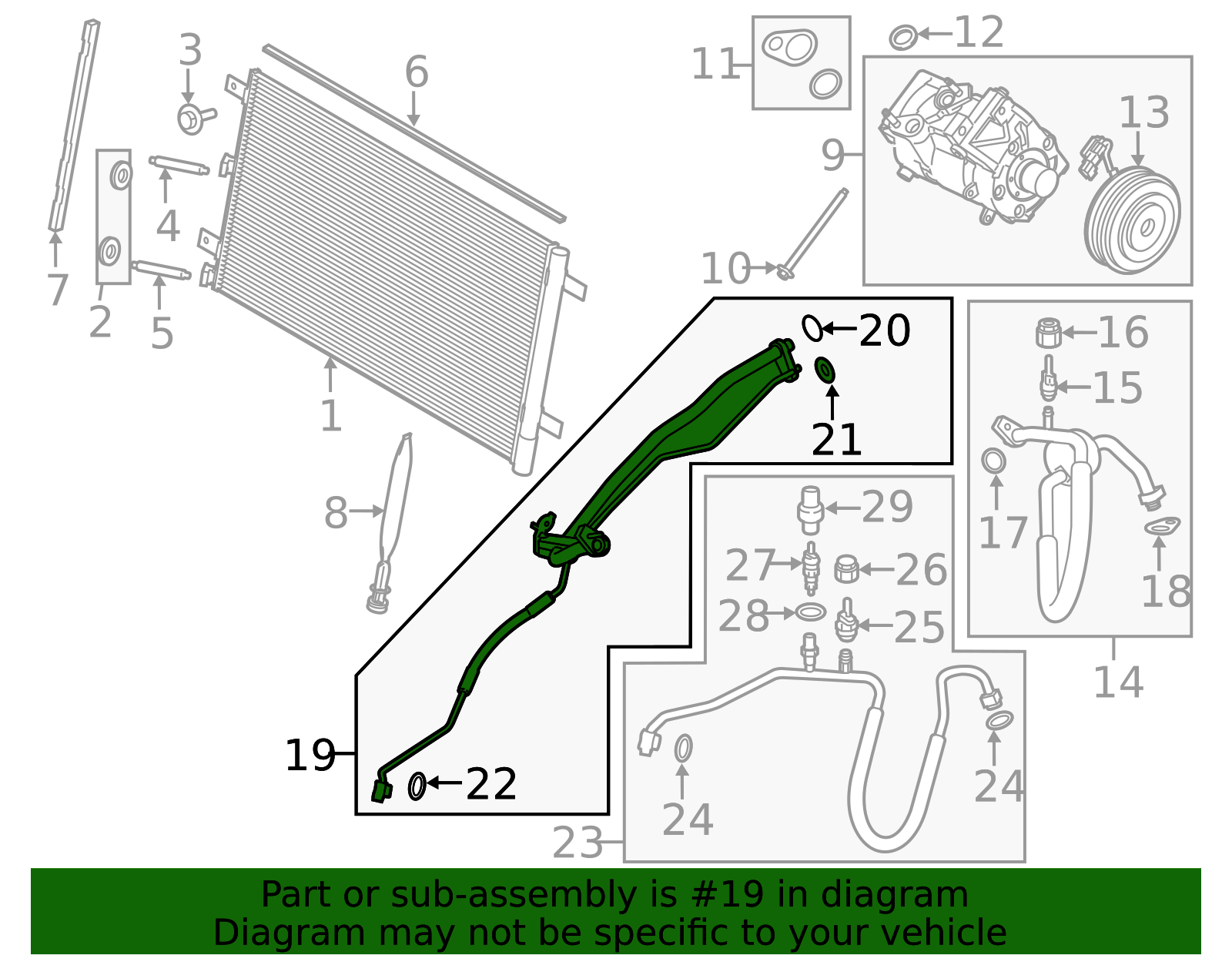 2021-2025 Ford F-150 A/C Refrigerant Suction Hose ML3Z-19867-AE ...