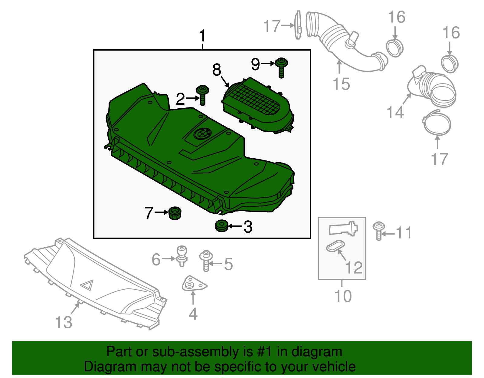 13717638564 - 2014-2019 BMW Air Cleaner Assembly (13-71-7-638-564 ...