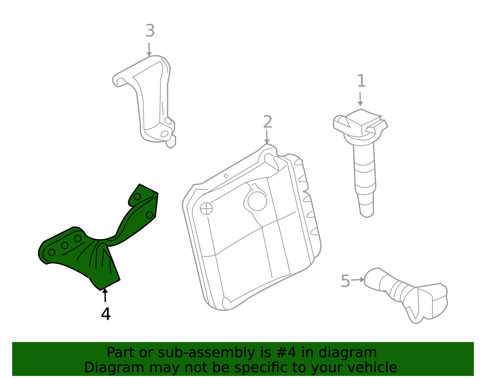 2006-2012 Toyota RAV4 ECM Lower Bracket 89668-42050 | MotorMotor