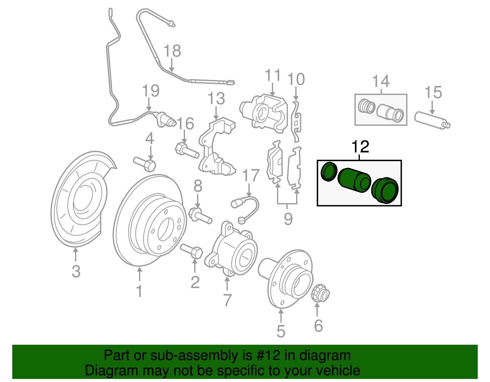 2006-2025 BMW Disc Brake Caliper Seal Kit 34-21-6-769-103 | BMW OEM Parts