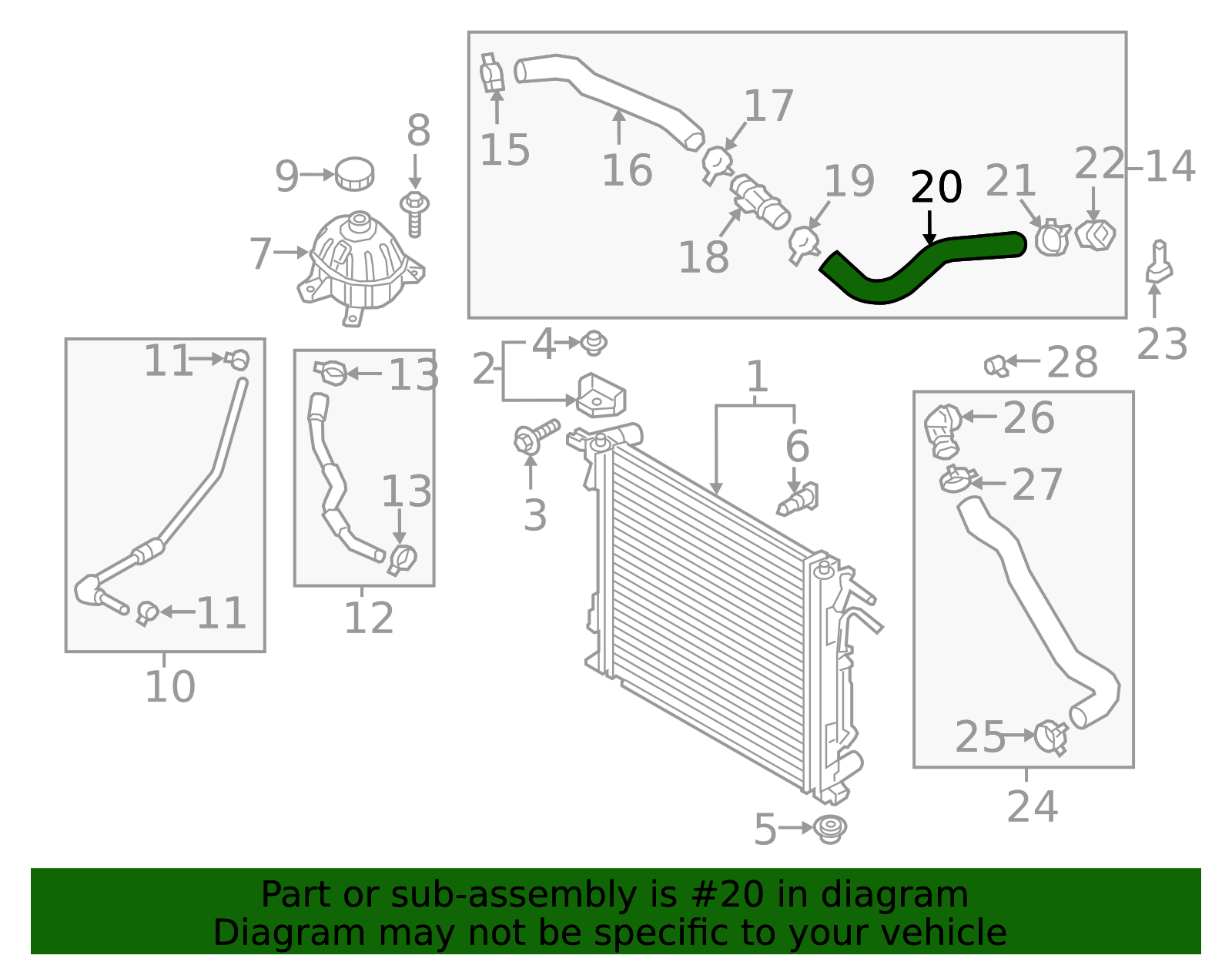 2016-2018 Hyundai Tucson Upper Hose 25414-D3700 | OEM Parts Online