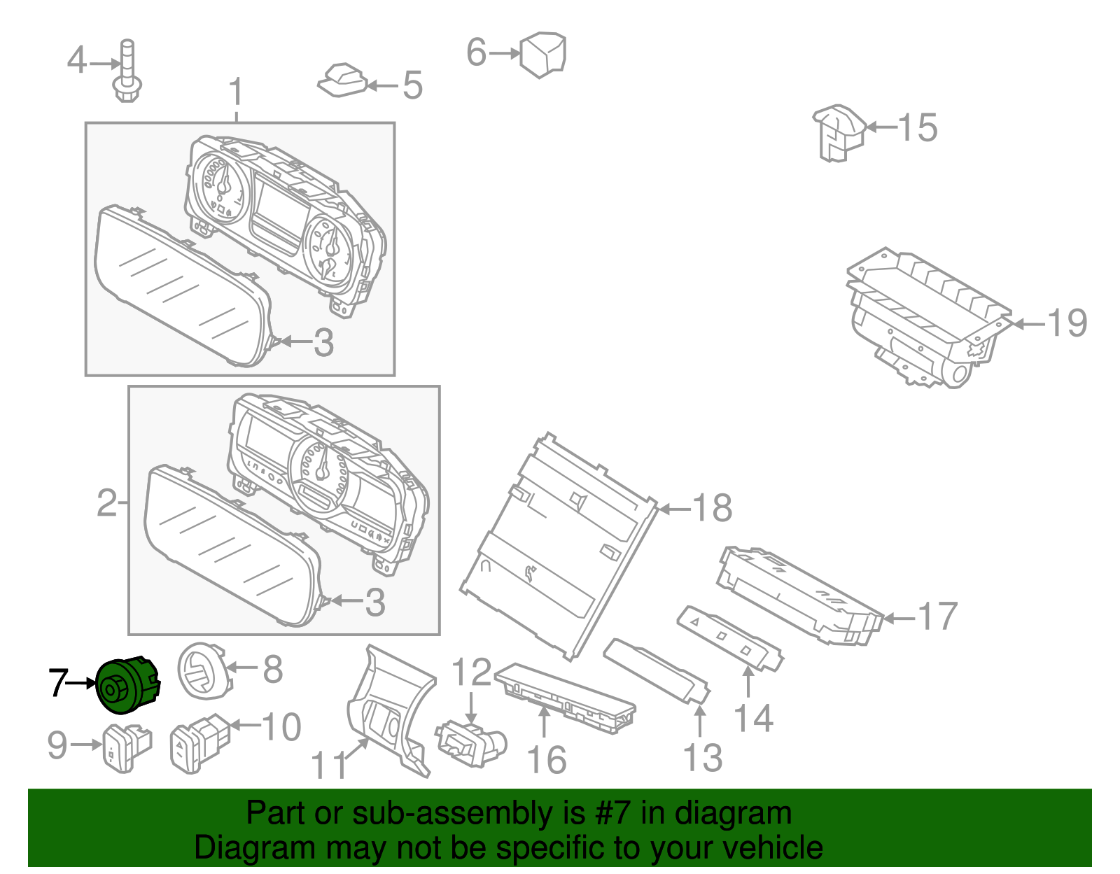 2010-2019 Ford Taurus | Motorcraft™ Headlamp Switch | SW-6729 | Walls ...