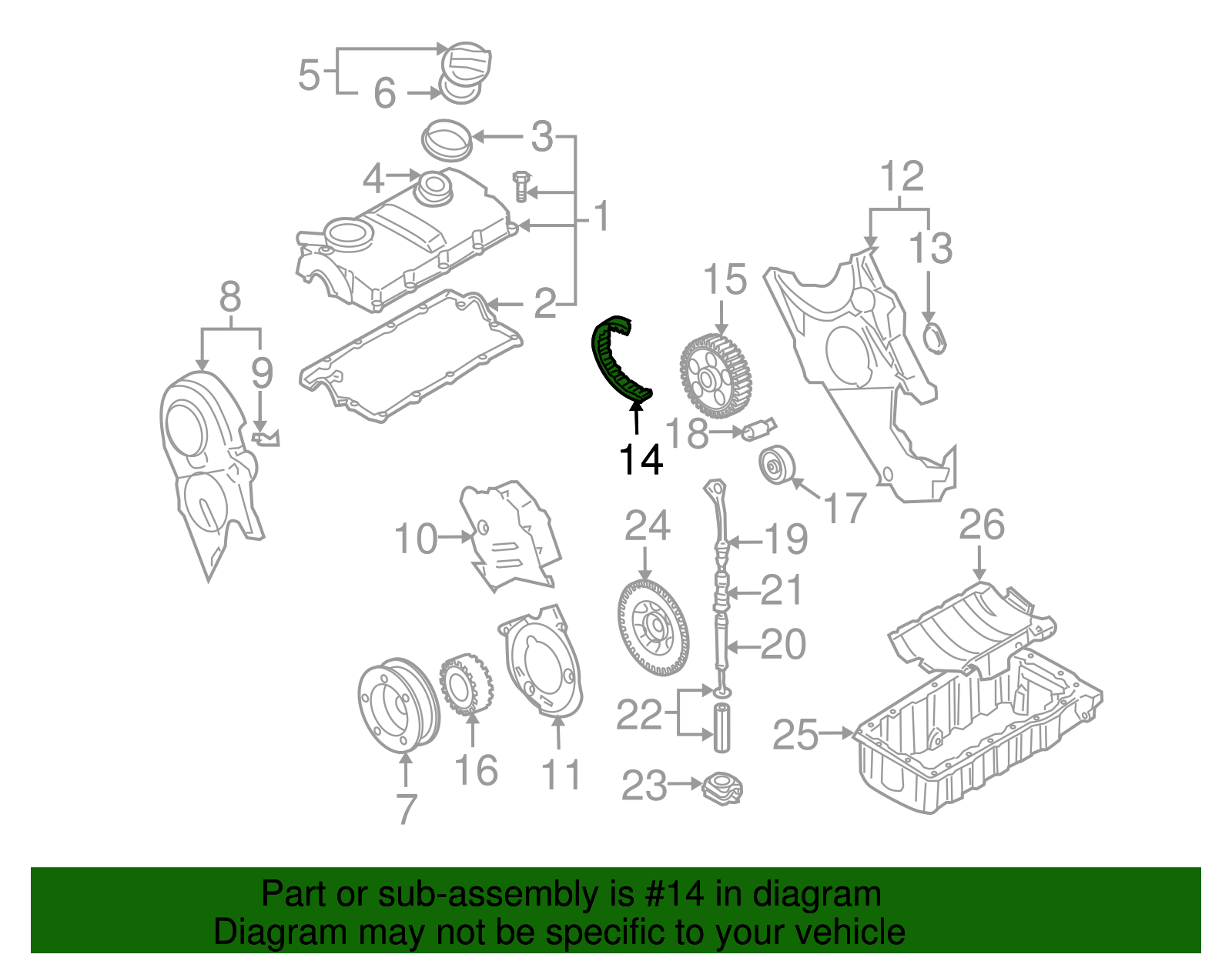 2004-2006 Volkswagen Timing Belt 038-109-119-P | vwpartscenter