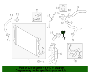 Genuine Engine Coolant Thermostat for 2011-2021 Hyundai | Part# 25500 ...