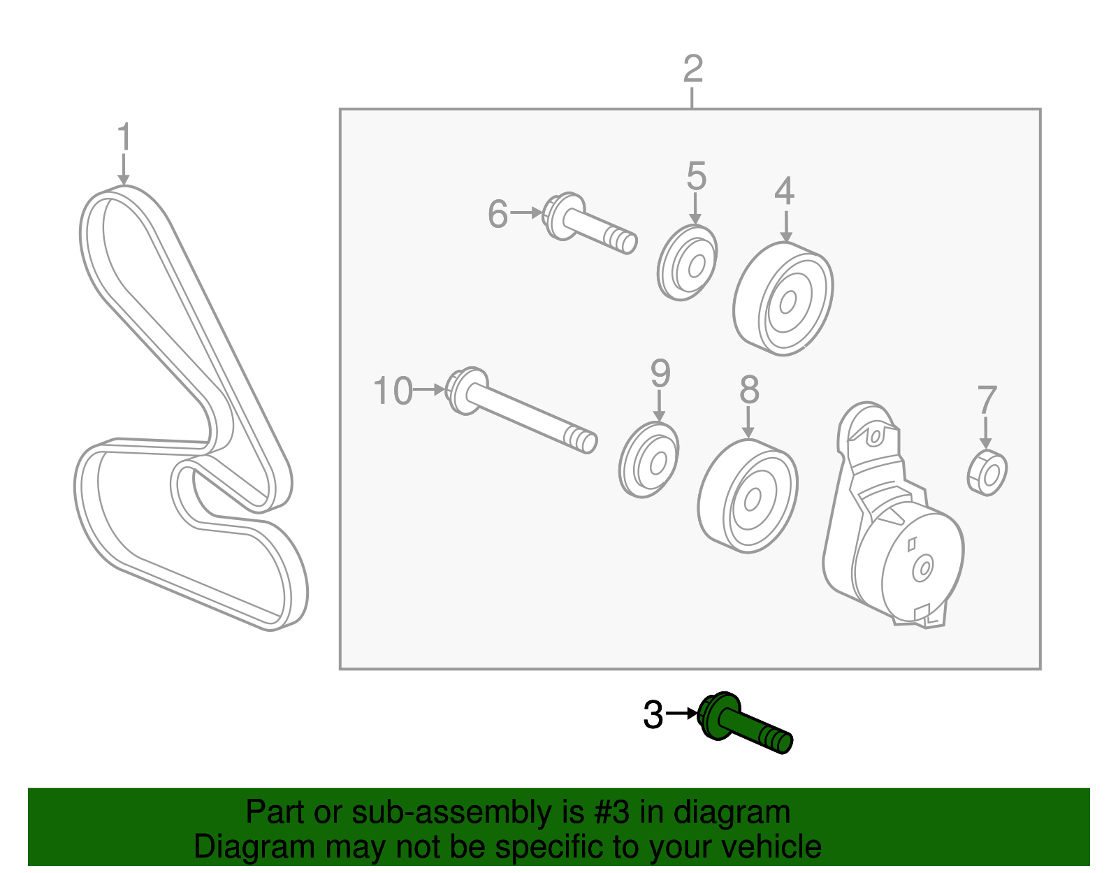 2005-2025 Honda Belt Tensioner Bolt 90006-P8F-A00 | Honda AutoNation Parts