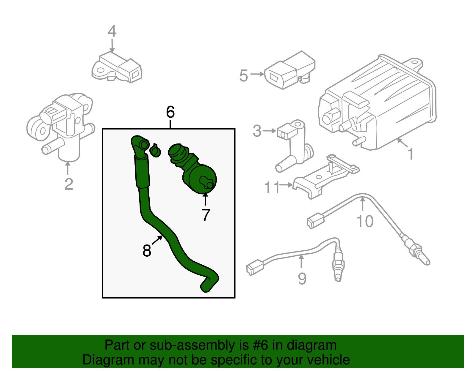 2009-2020 Nissan 370Z Hose Assembly 14912-JK26A | Bill Kay Nissan Parts