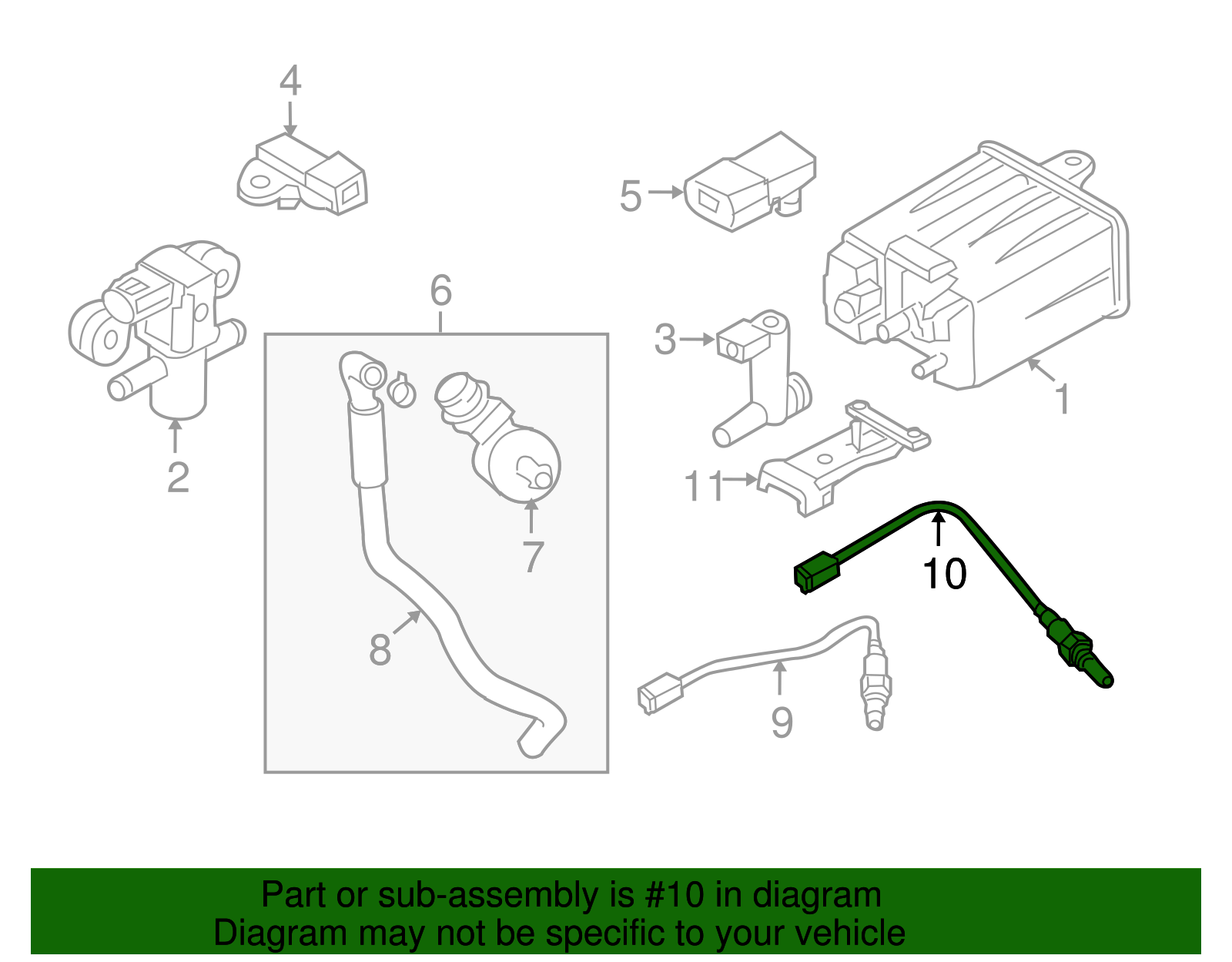 2007-2014 Nissan Oxygen Sensor 226A0-ET000 | Bill Kay Nissan Parts