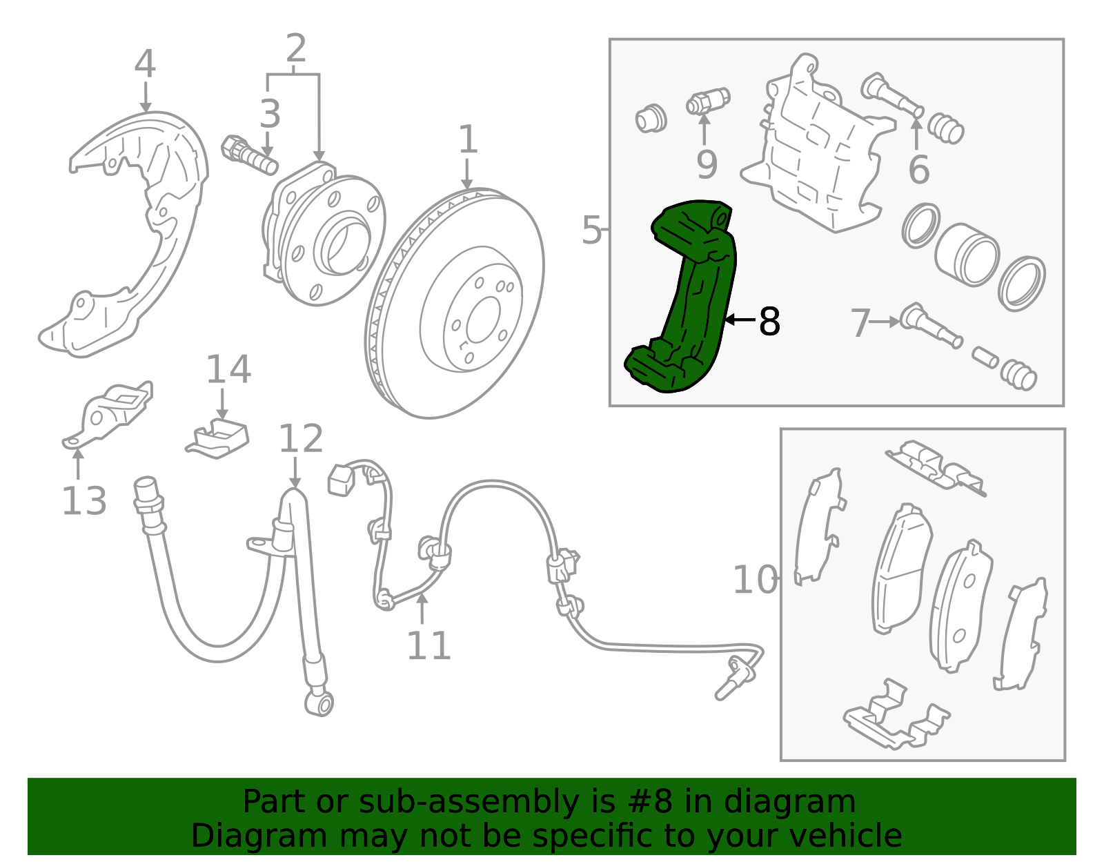 2013-2025 Toyota Caliper Support SU003-00572 | MotorMotor