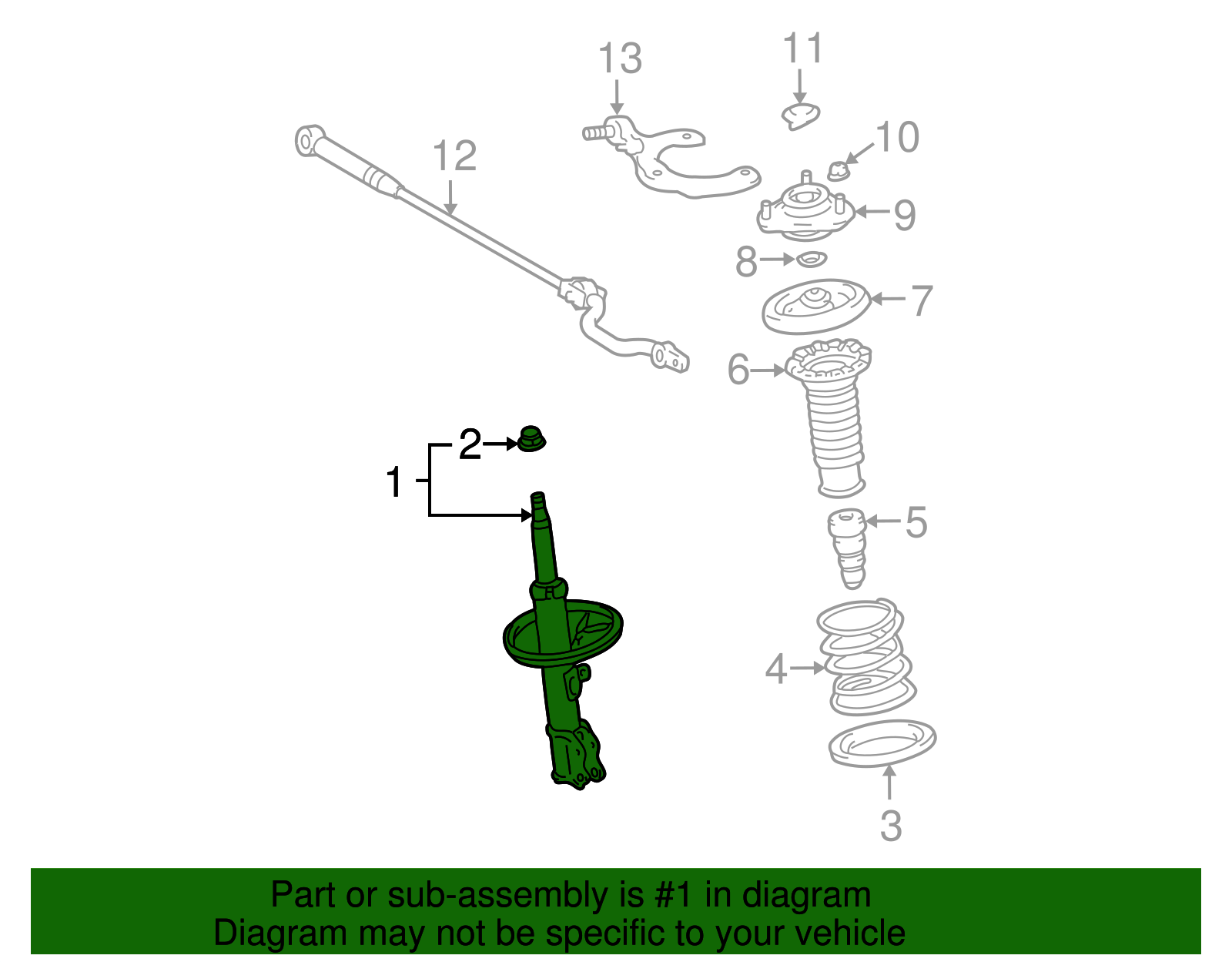 2002-2008 Toyota Strut,Absorber Assembly Shock 48520-A9200 | Toyota ...