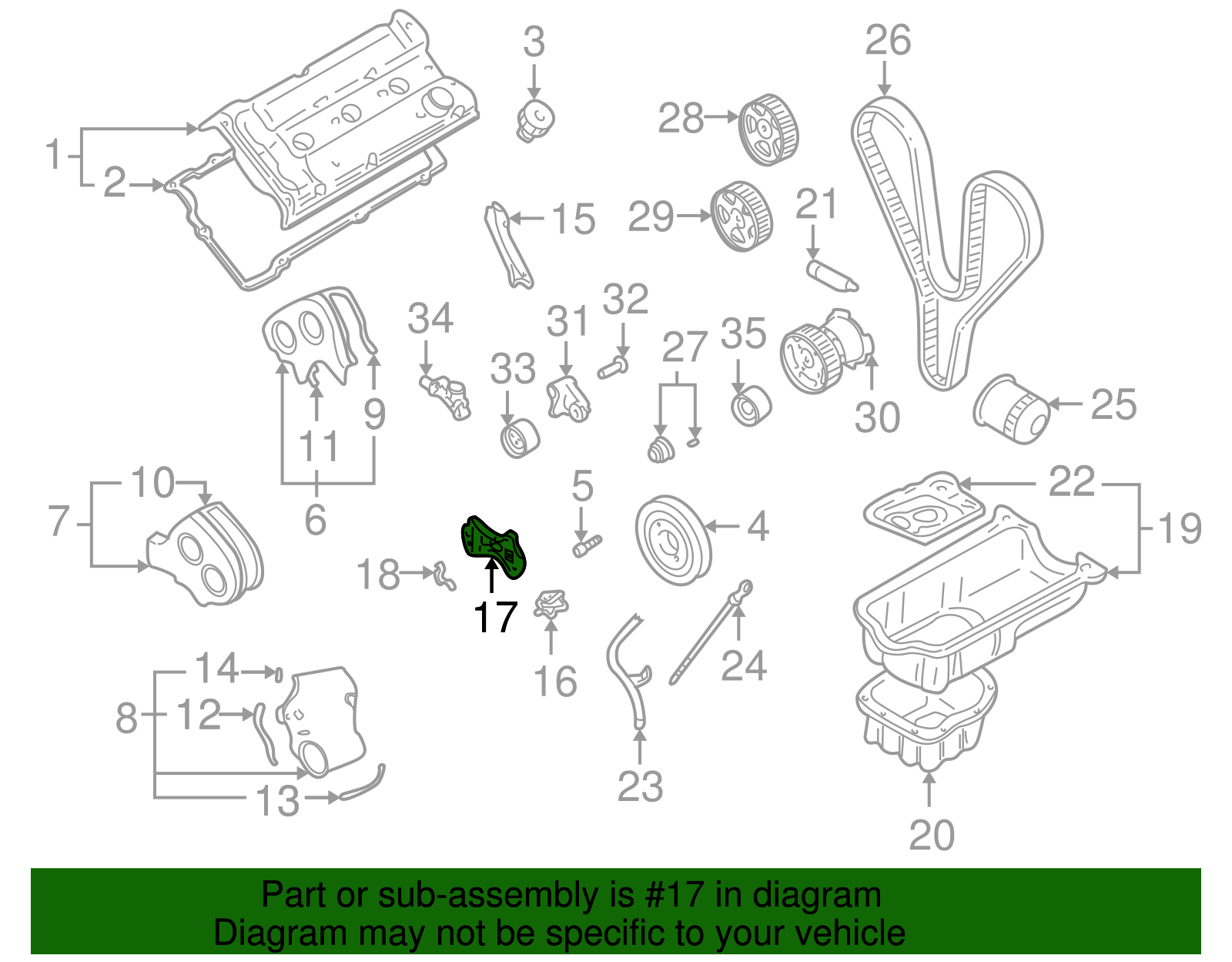 Hyundai - 21391-39001 - Inner Timing Cover - 2001-2003 Hyundai | OEM ...
