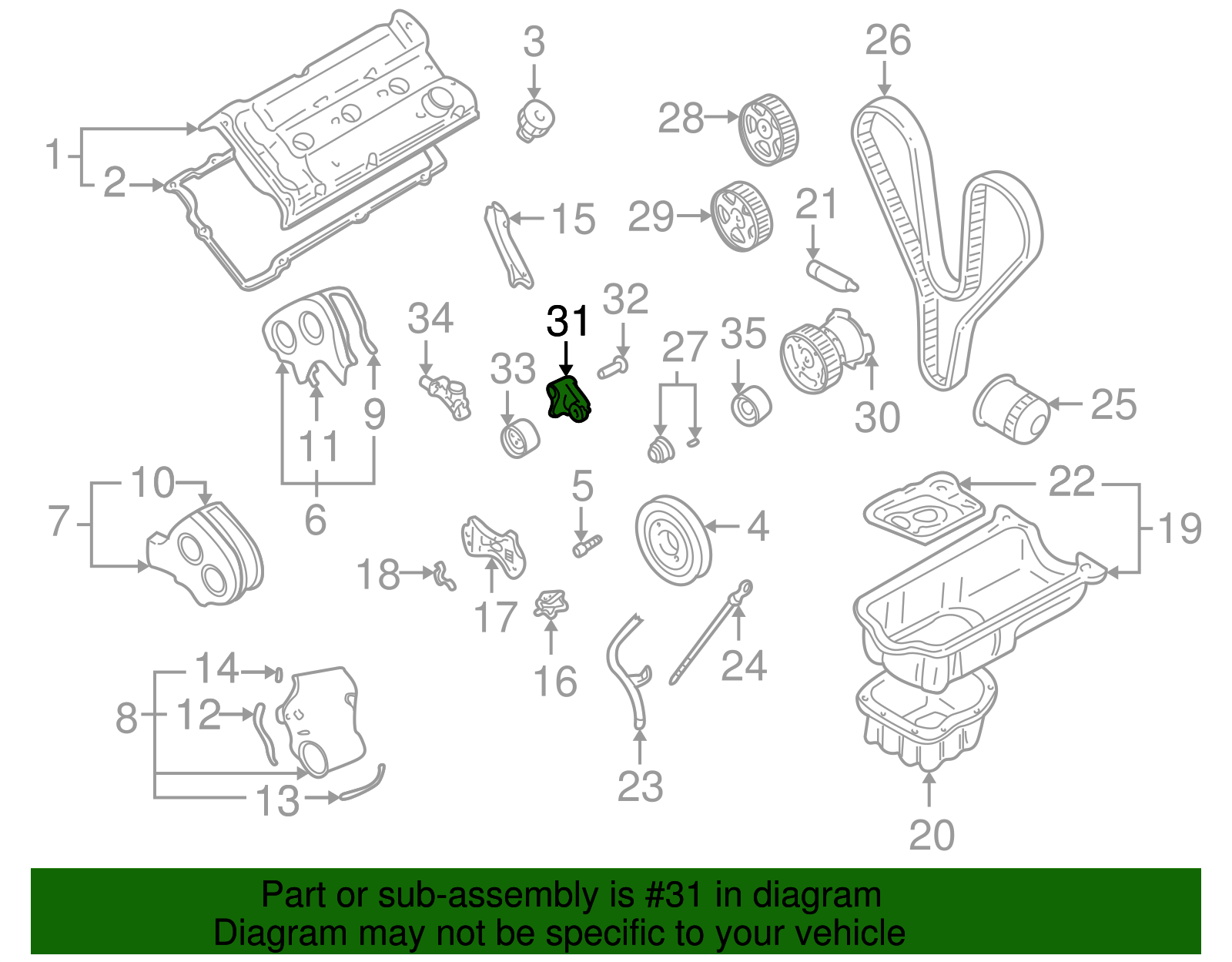 2484039000 - Hyundai Tensioner Arm 2001-2006 Hyundai | Performance Auto ...