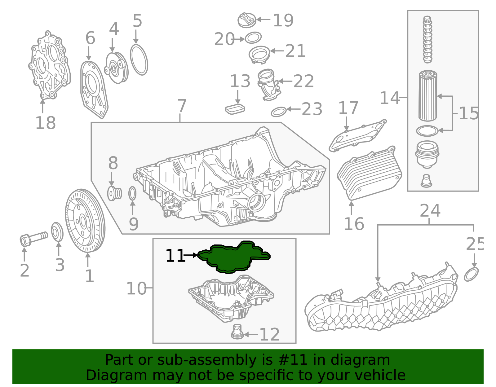 177-014-26-00-64 - Oil Pan Gasket 2018-2025 Mercedes-Benz | Mercedes ...