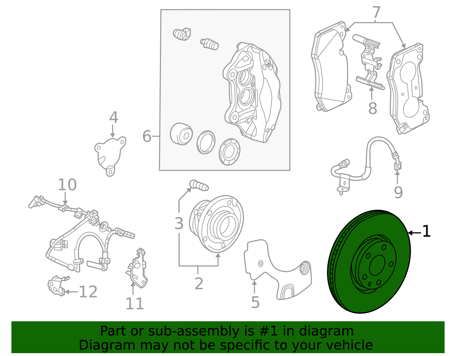 2020-2025 Chevrolet Corvette Front Disc Brake Rotor 84714265 ...