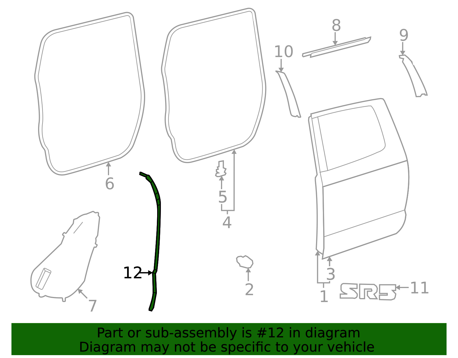 67895-AK010 - Front Weather-Strip - 2024-2025 Toyota Tacoma | OEM ...