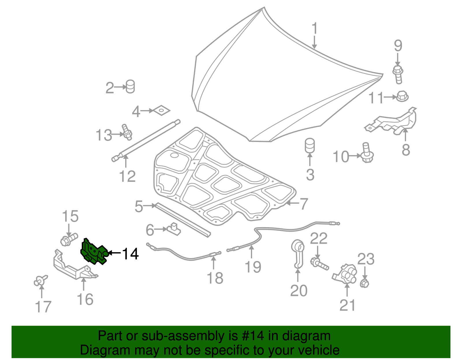 2010-2012 Hyundai Genesis Coupe Latch 81130-2M010 | OEM Parts Online