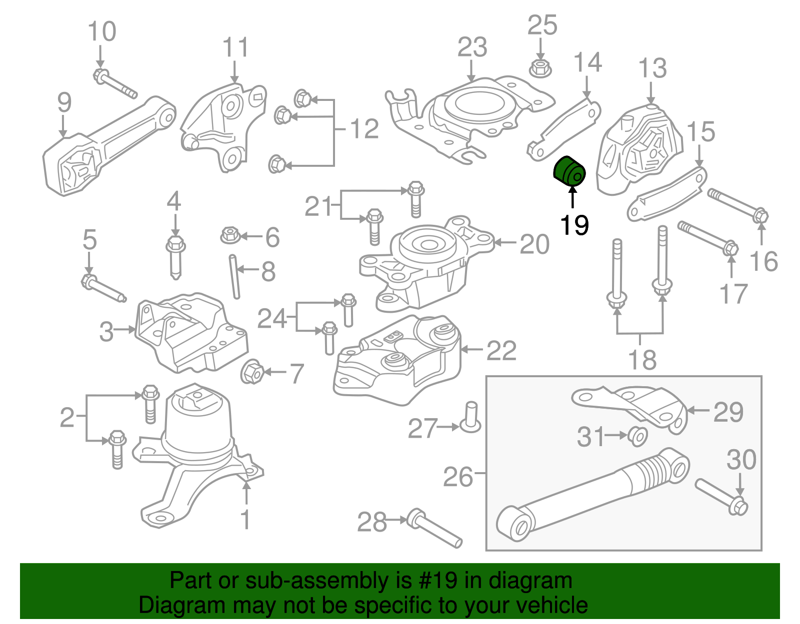 2012-2019 Land Rover Side Mount Insulator LR000520 | Sacramento Land ...