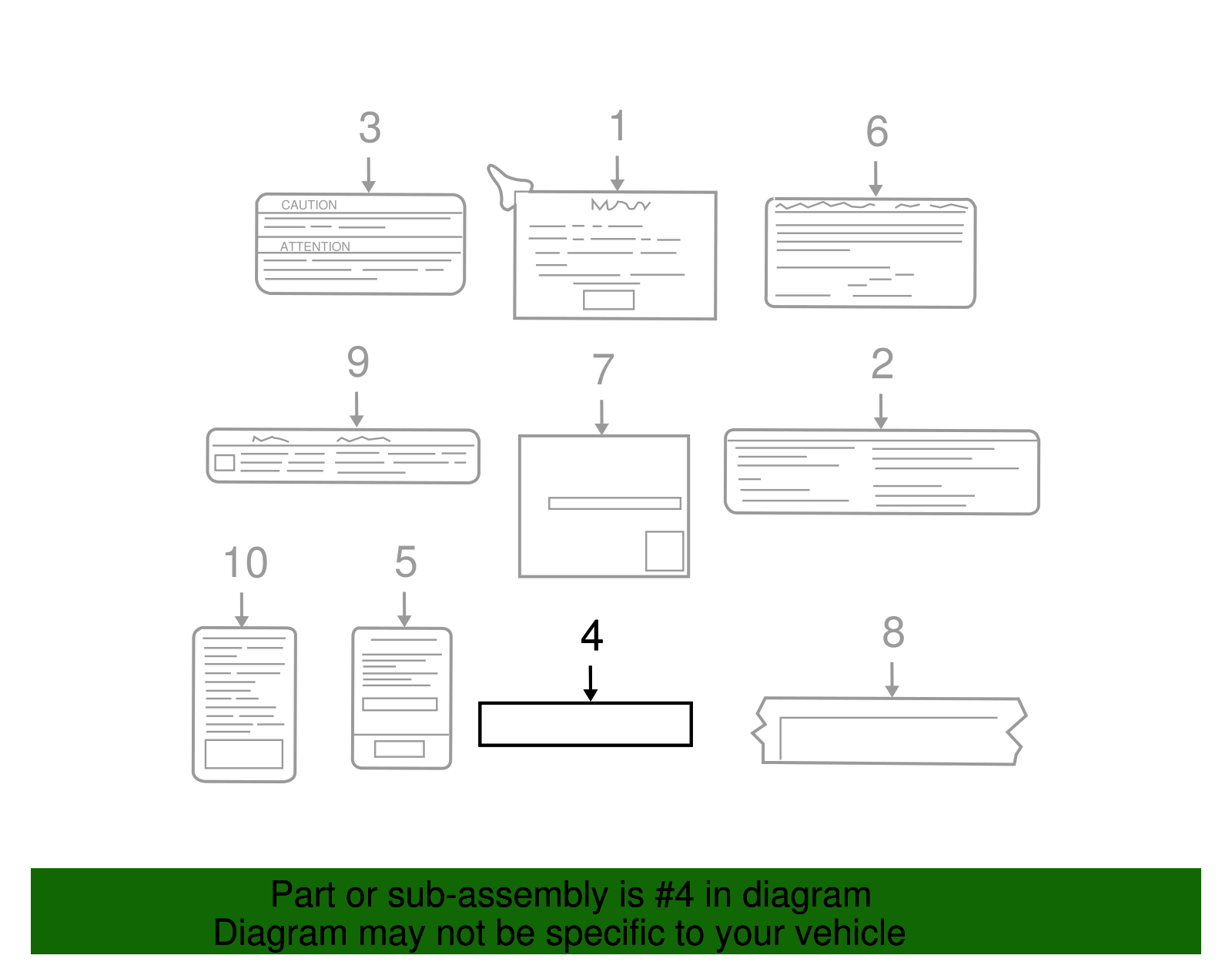 2002-2025 GM Vehicle Information Label 15061343 | Shop Matick Buick GMC