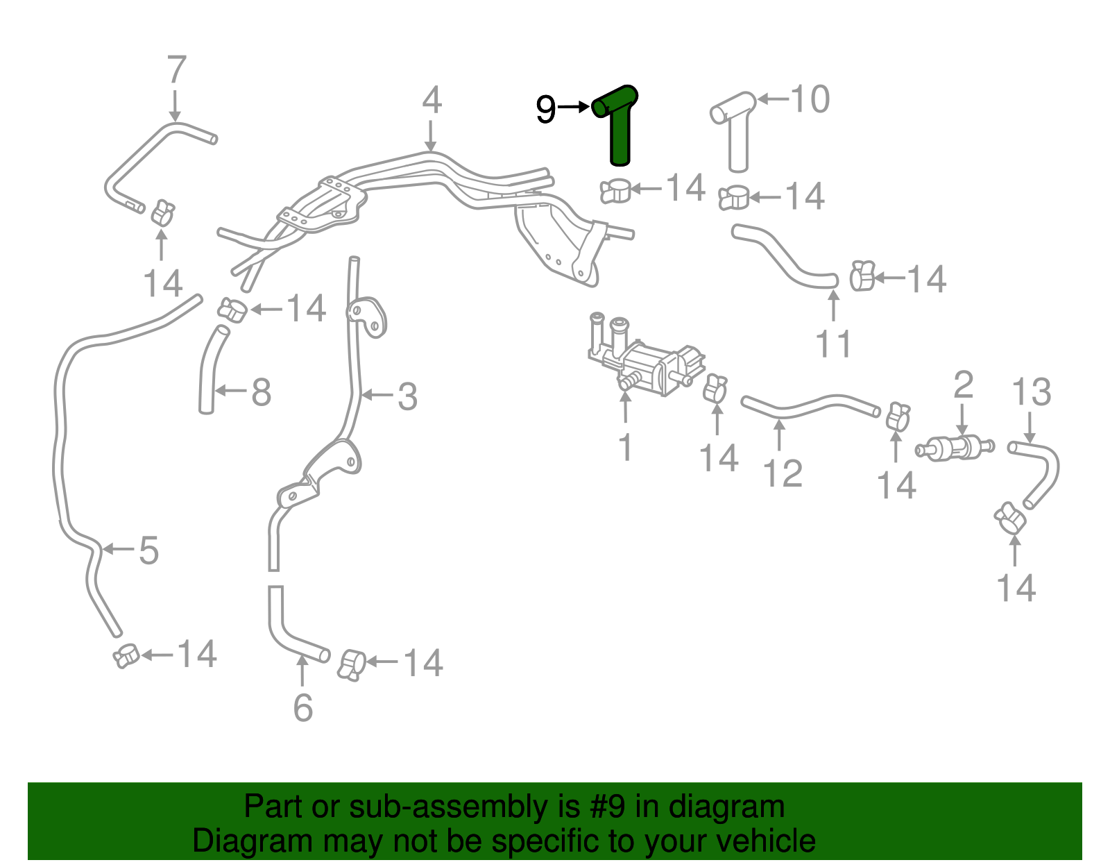 2017-2022 Honda Secondary Air Injection Pump Hose 36183-RPY-G01 | honda ...