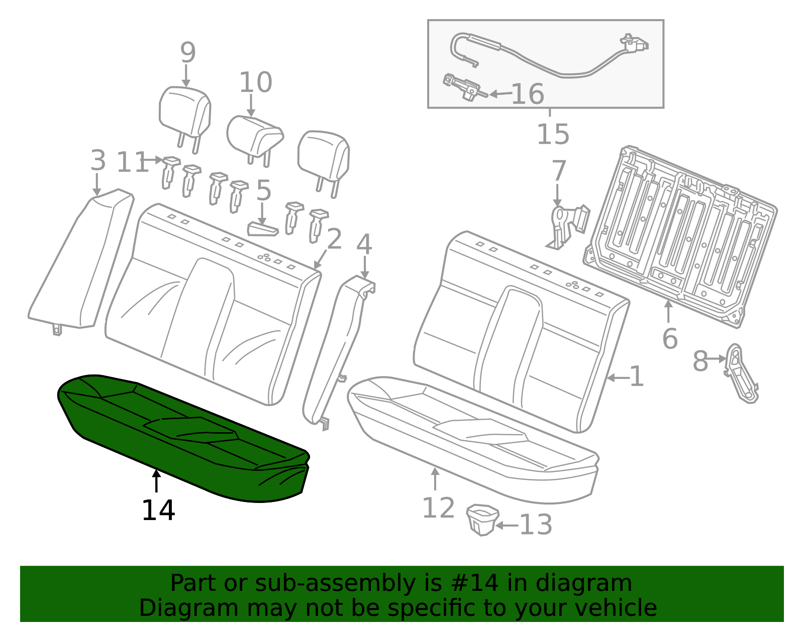 82131-TR3-V21ZC - Cushion Cover 2014-2015 Honda Civic | Honda Parts Online