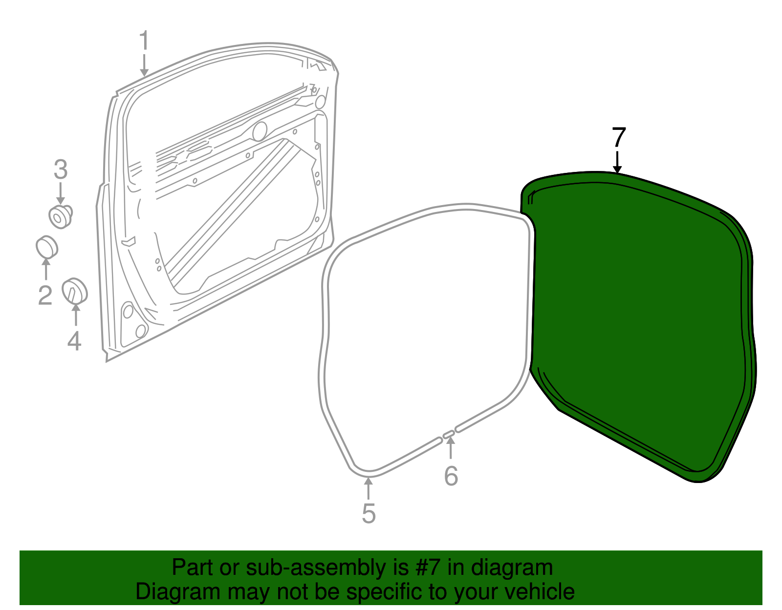 3C4-867-911-C-5AP - Surround Weather-Strip 2006-2010 Volkswagen Passat ...