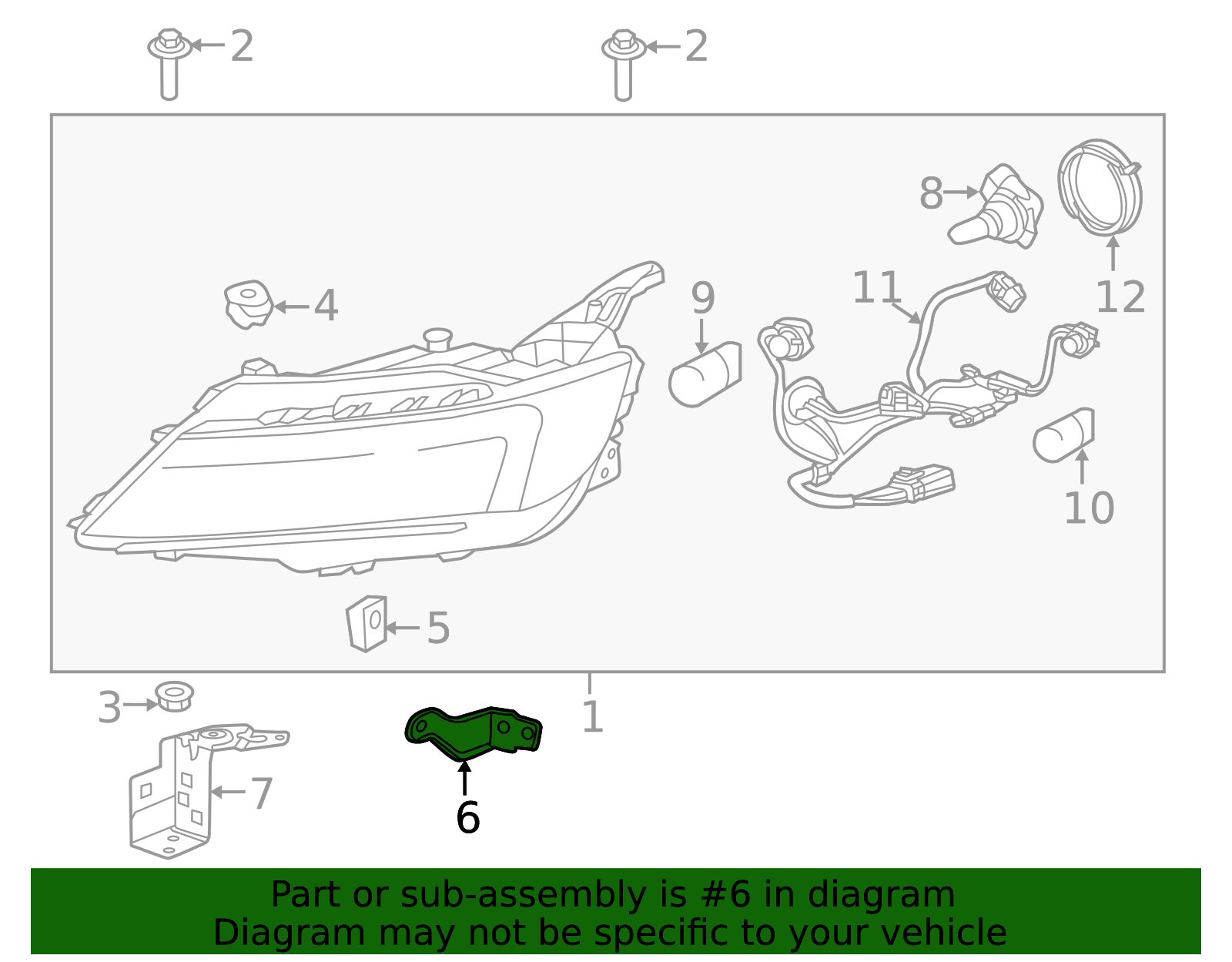 2010-2020 GM Driver Side Headlamp Bracket 25827075 | TascaParts.com