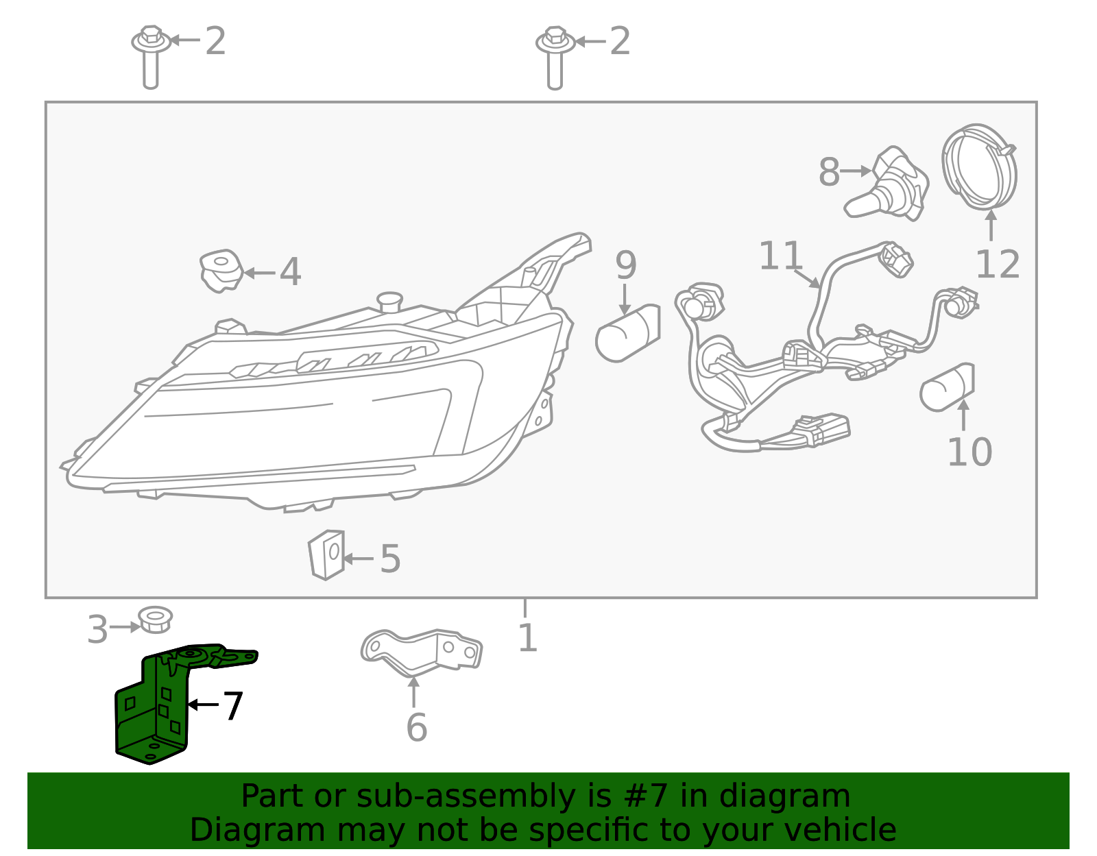 2014-2020 Chevrolet Impala Driver Side Headlamp Bracket 23164206 GM ...