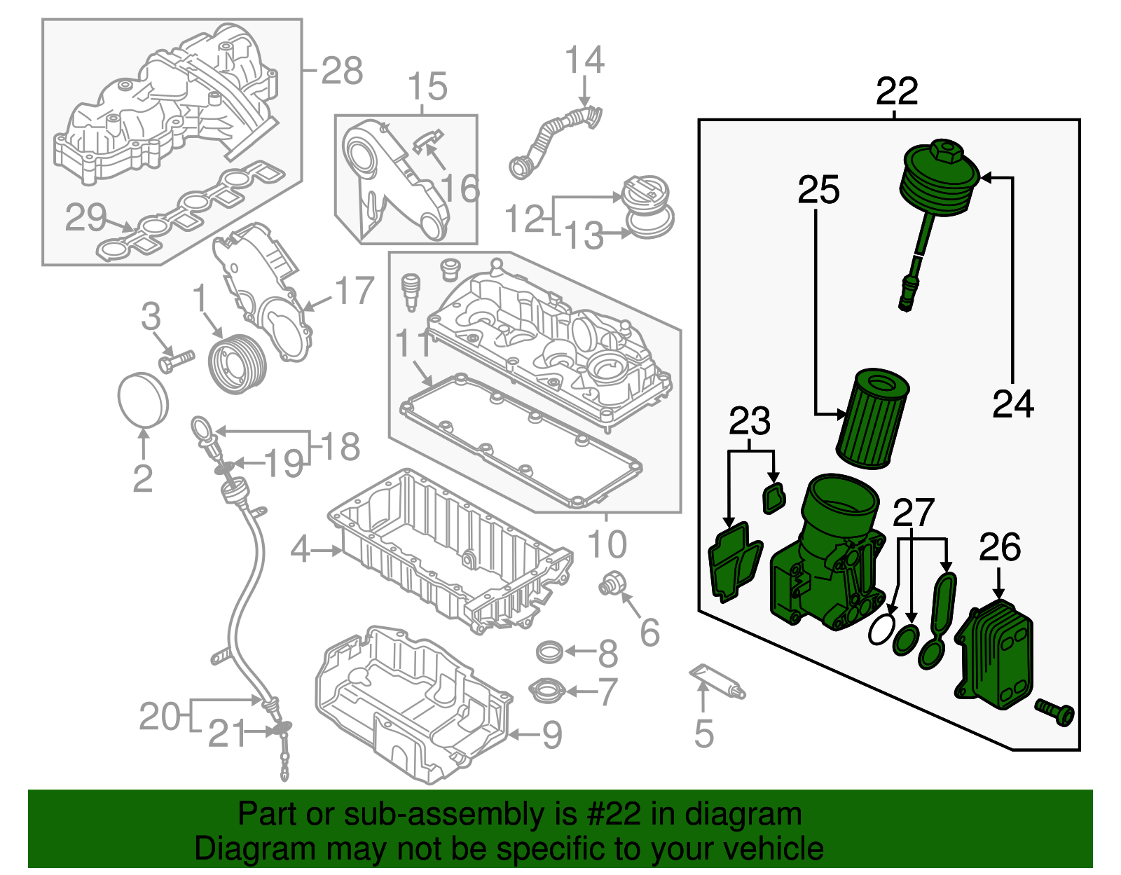 2012-2014 Volkswagen Passat Oil Filter Housing 03L-115-389-H | OEM ...