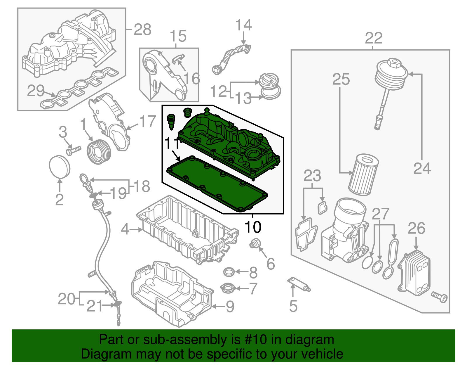 2012-2014 Volkswagen Passat Valve Cover 03L-103-469-R | OEM Parts Online