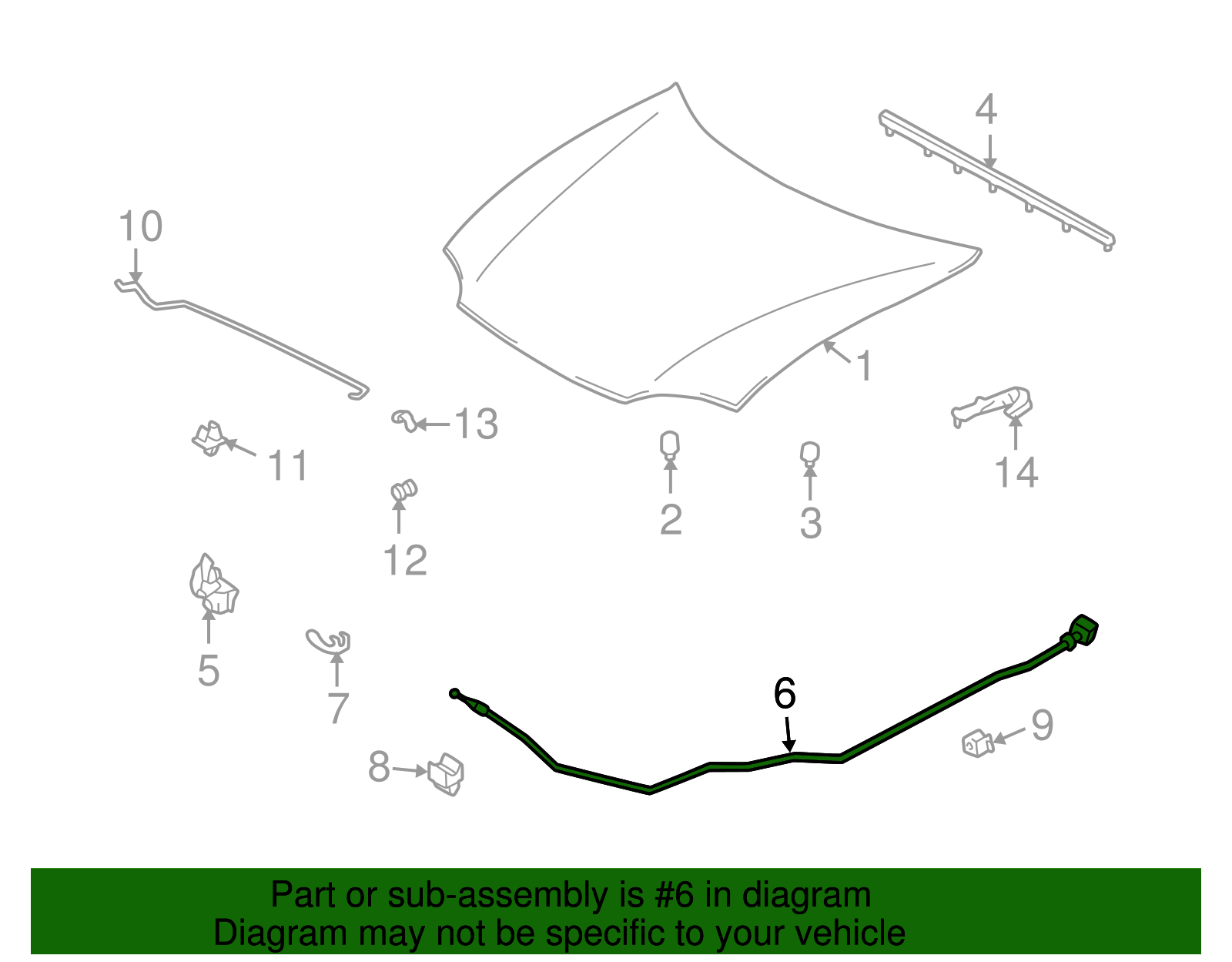 1999-2005 Mazda Miata Release Cable NC10-56-720C | Mazda Parts Deals