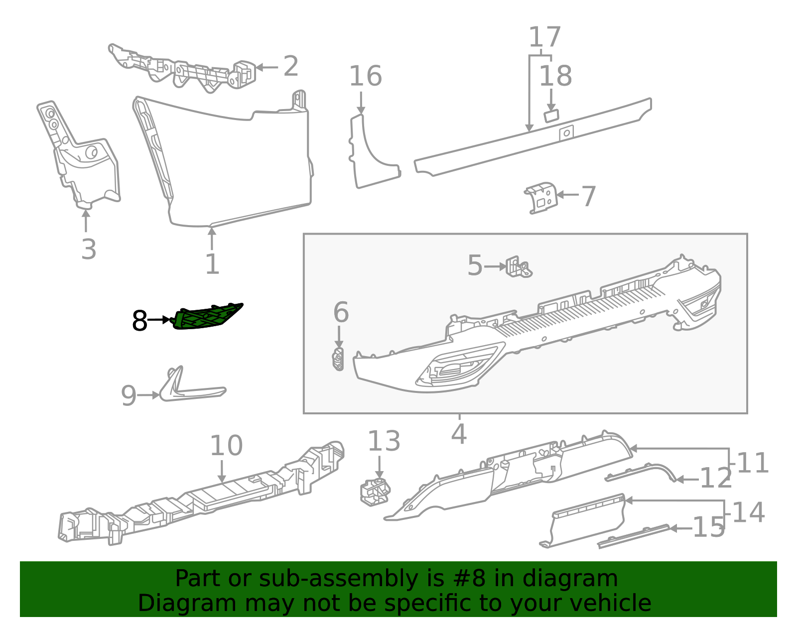 52153-60460 - 2022-2024 Lexus LX600 - Filler Trim | My L Parts